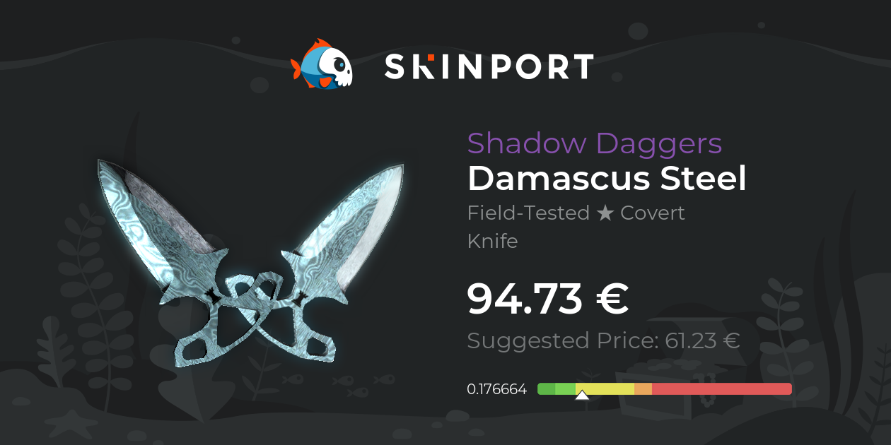Shadow Daggers | Damascus Steel (Field-Tested) - CS:GO - Skinport