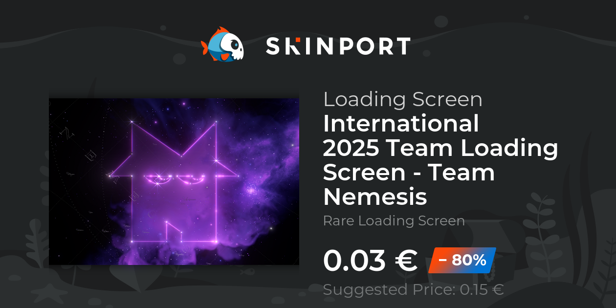 Pantalla de carga de equipo de TI 2025 - Team Nemesis - Dota 2 - Skinport