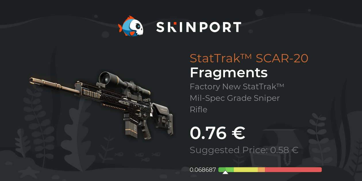 StatTrak™ SCAR-20 | Fragments (Factory New) - Counter-Strike 2 - Skinport