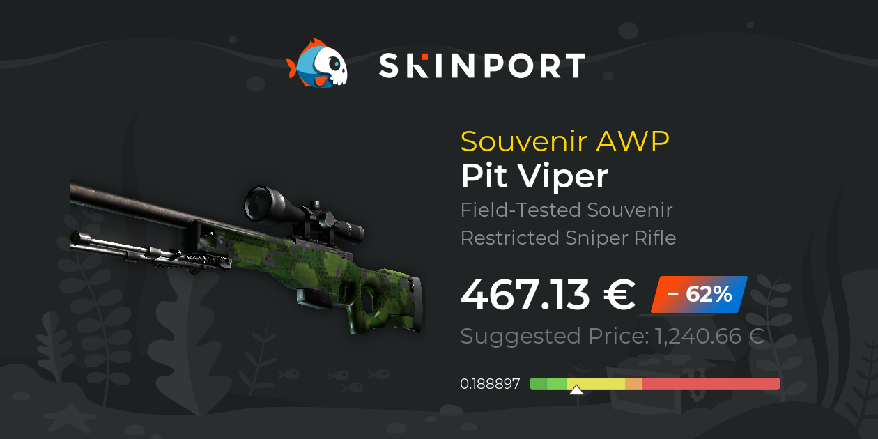 Souvenir AWP | Pit Viper (Field-Tested) - Counter-Strike 2 - Skinport
