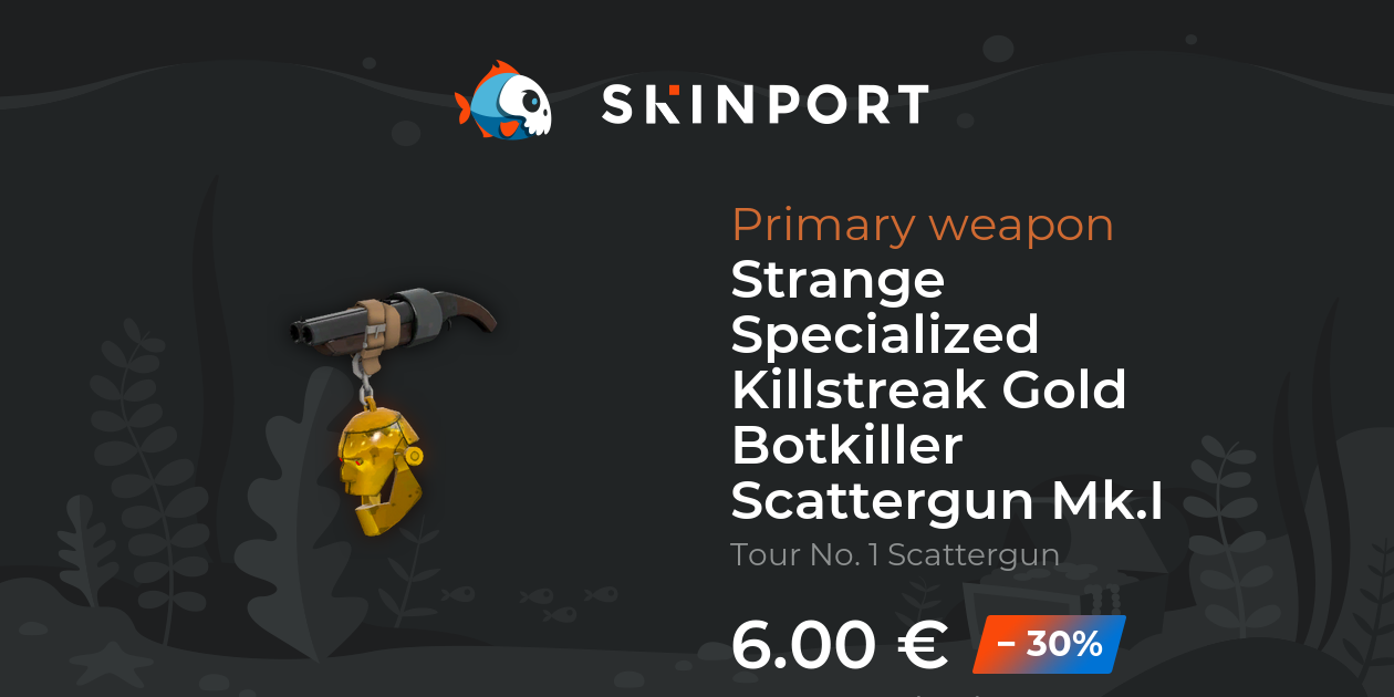 Strange Specialized Killstreak Gold Botkiller Scattergun Mk.I - Team ...
