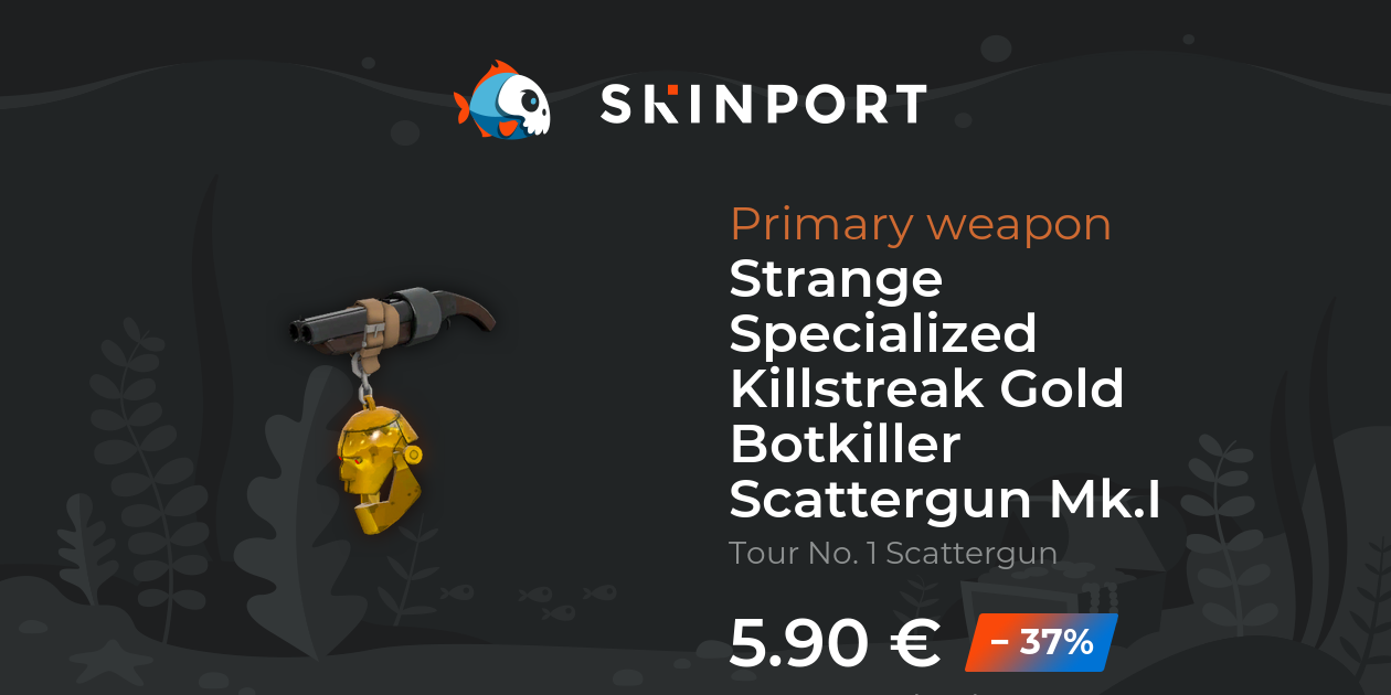 Strange Specialized Killstreak Gold Botkiller Scattergun Mk.I - Team ...