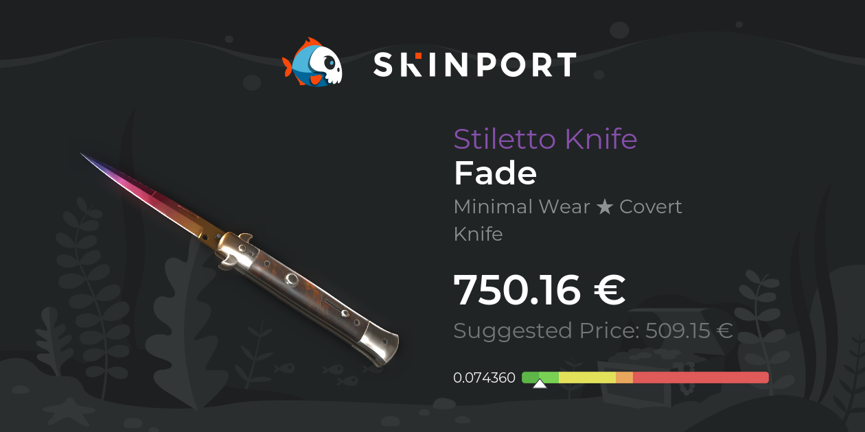 Stiletto Knife | Fade (Minimal Wear) - Counter-Strike 2 - Skinport