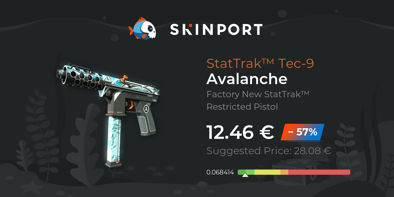 StatTrak™ Tec-9 | Avalanche (Factory New) - Counter-Strike 2 - Skinport