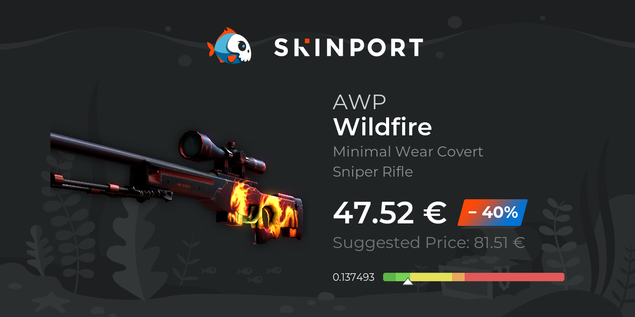 AWP | Wildfire (Minimal Wear) - Counter-Strike 2 - Skinport