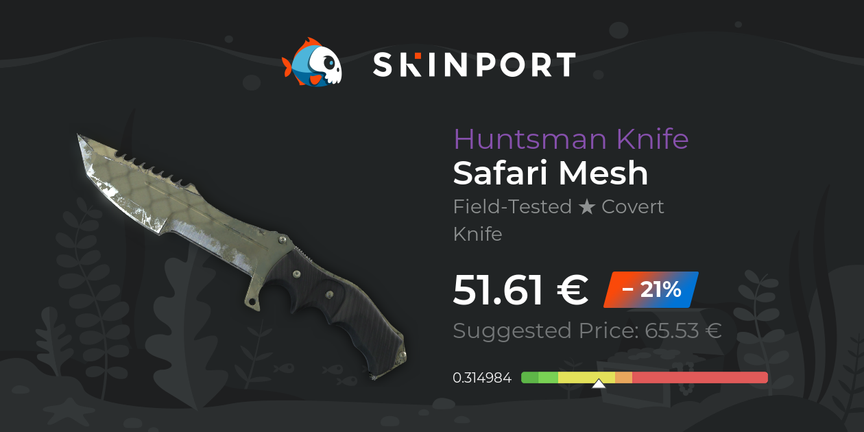 Huntsman Knife | Safari Mesh (Field-Tested) - Counter-Strike 2 - Skinport
