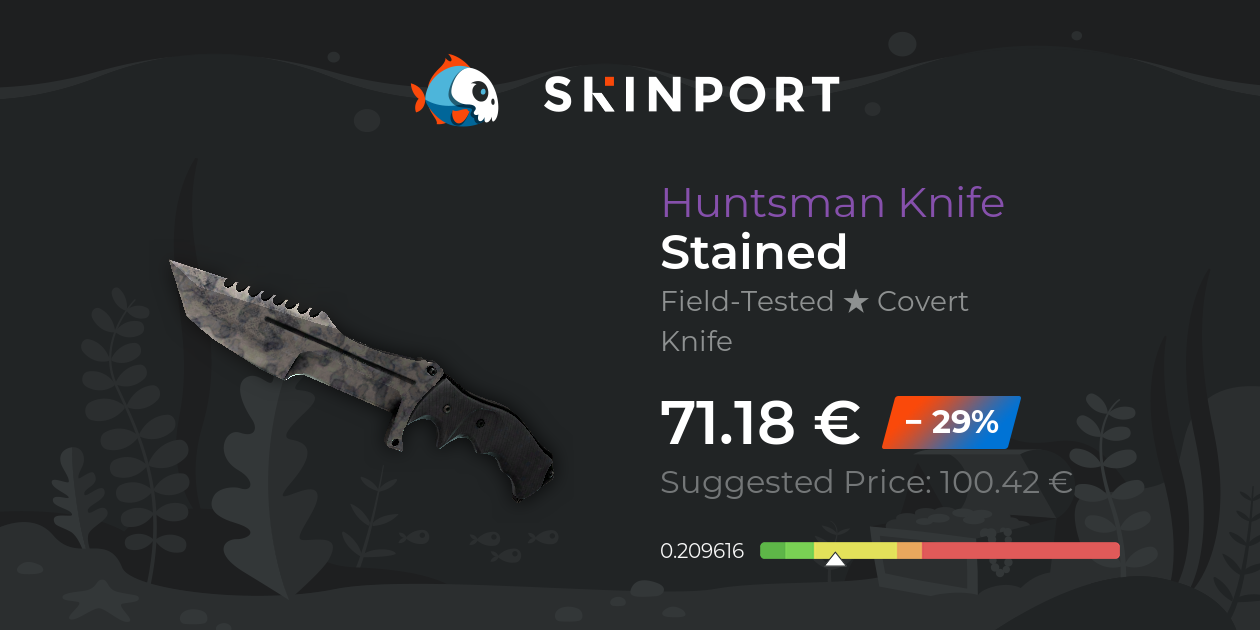 Huntsman Knife | Stained (Field-Tested) - Counter-Strike 2 - Skinport