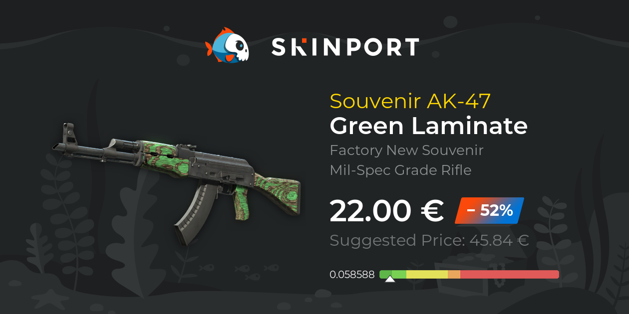 Souvenir AK-47 | Green Laminate (Factory New) - Counter-Strike 2 - Skinport