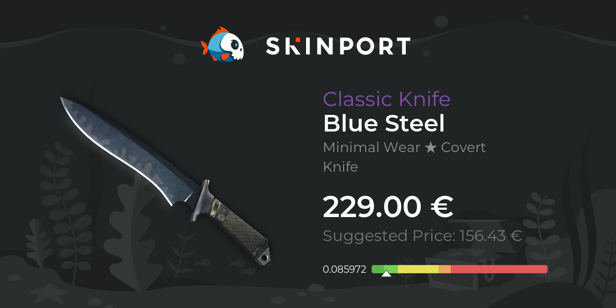 Classic Knife | Blue Steel (Minimal Wear) - Counter-Strike 2 - Skinport