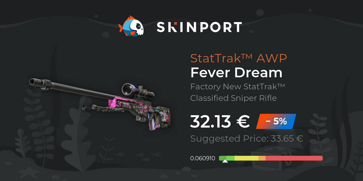 StatTrak™ AWP | Fever Dream (Factory New) - Counter-Strike 2 - Skinport