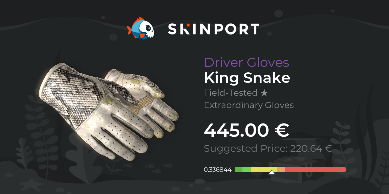 Driver Gloves | King Snake (Field-Tested) - CS2 - Skinport