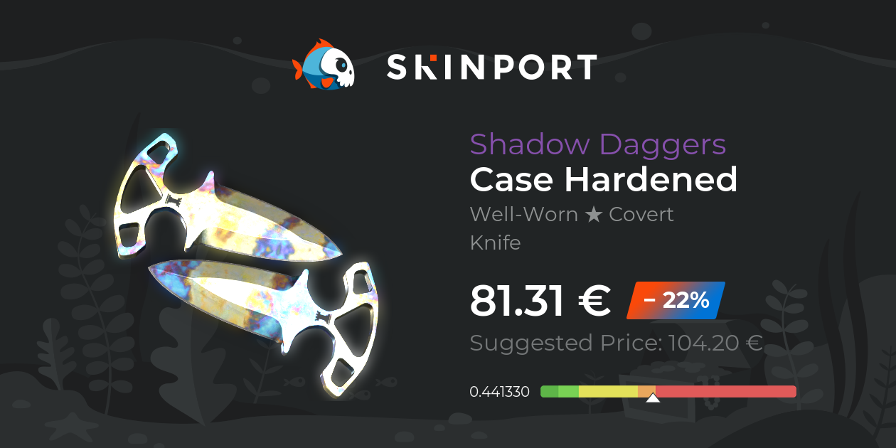 Shadow Daggers | Case Hardened (Well-Worn) - Counter-Strike 2 - Skinport