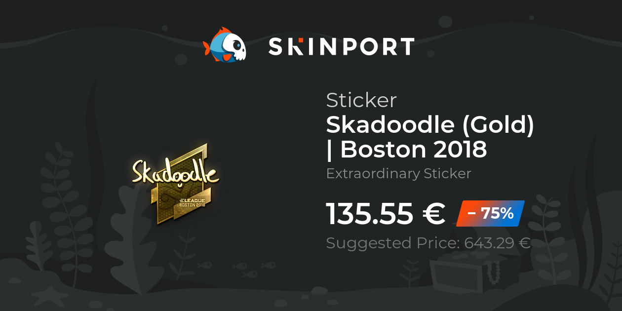 Aufkleber | Skadoodle (Gold) | Boston 2018 - CS:GO - Skinport
