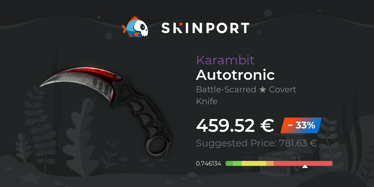 Karambit | Autotronic (Battle-Scarred) - Counter-Strike 2 - Skinport