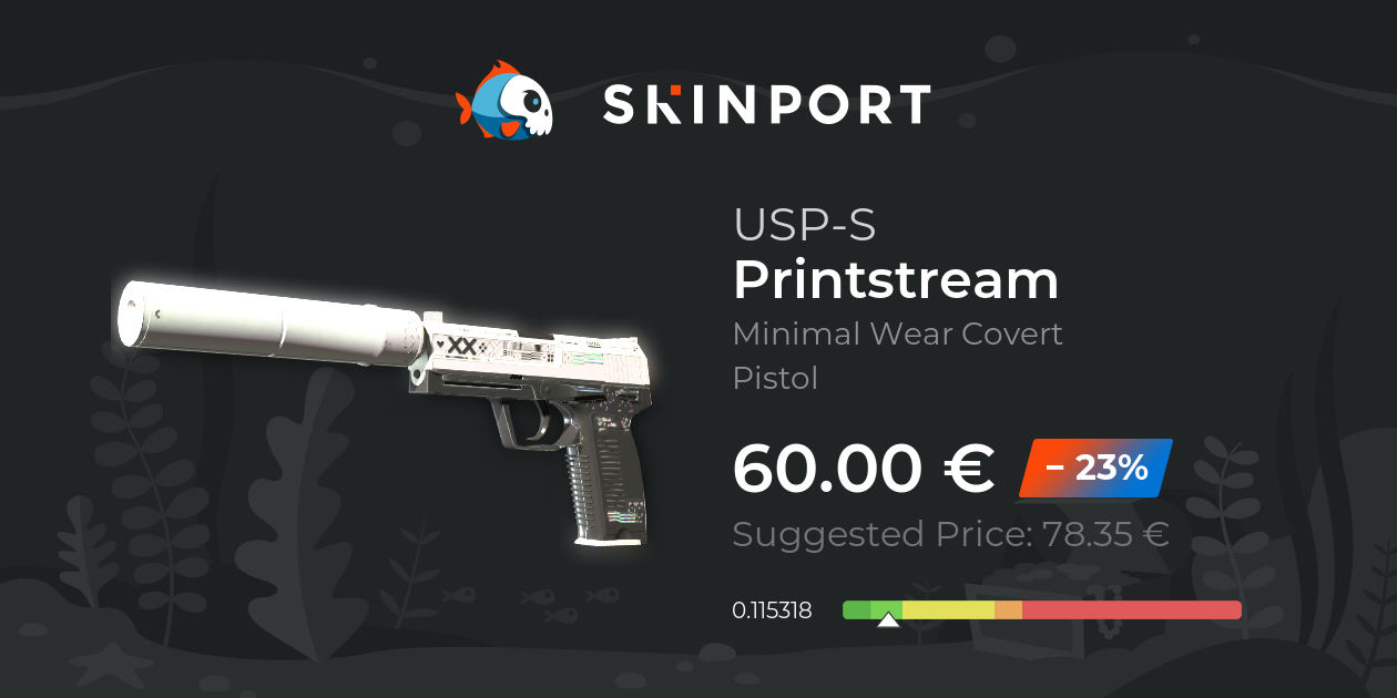 USP-S | Printstream (Minimal Wear) - Counter-Strike 2 - Skinport