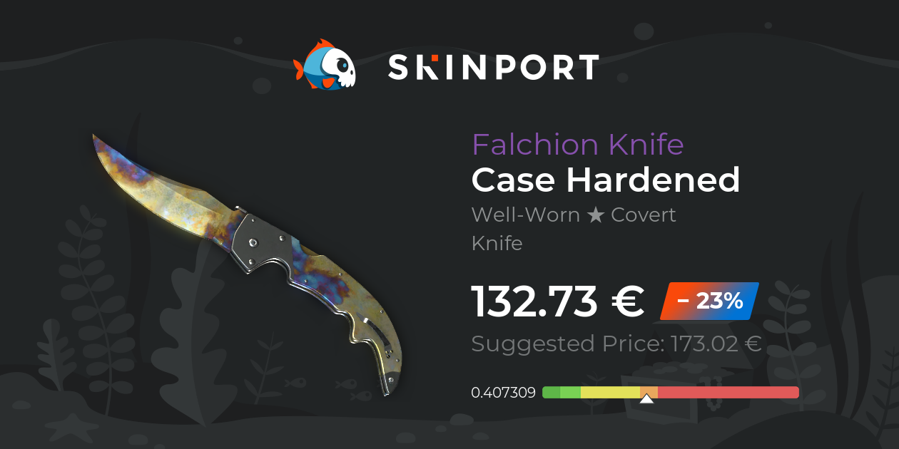 Falchion Knife | Case Hardened (Well-Worn) - Counter-Strike 2 - Skinport