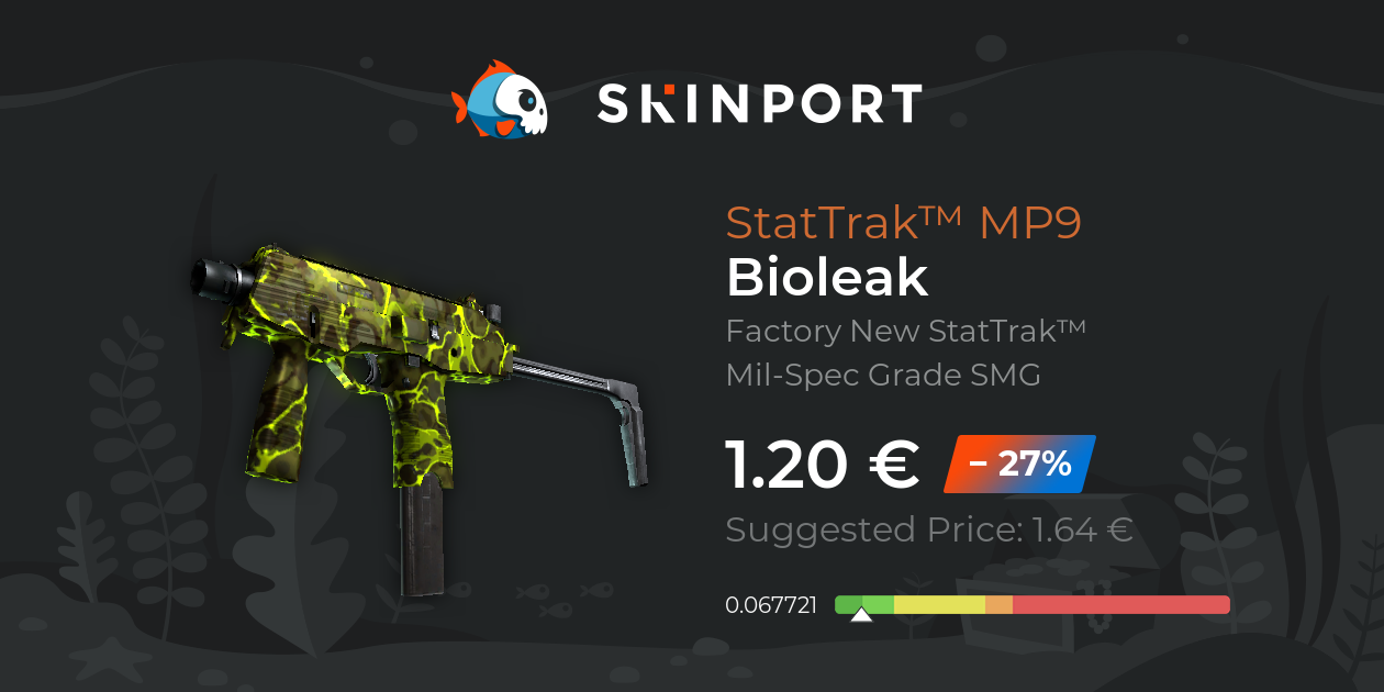 StatTrak™ MP9 | Bioleak (Factory New) - Counter-Strike 2 - Skinport