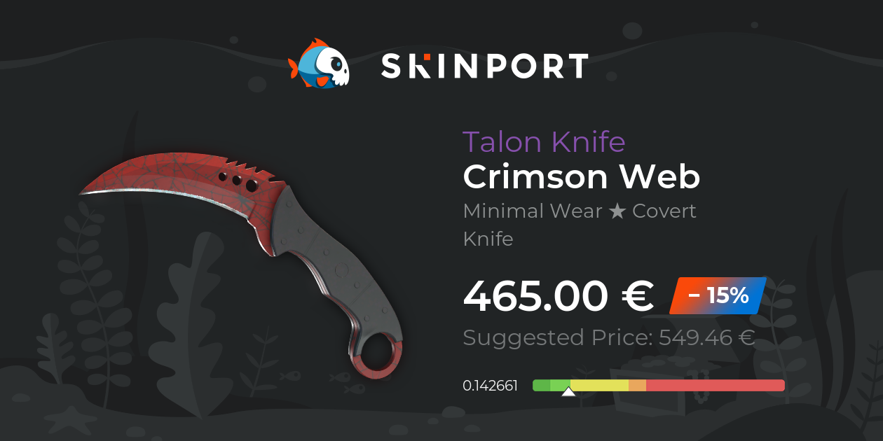 Talon Knife | Crimson Web (Minimal Wear) - Counter-Strike 2 - Skinport
