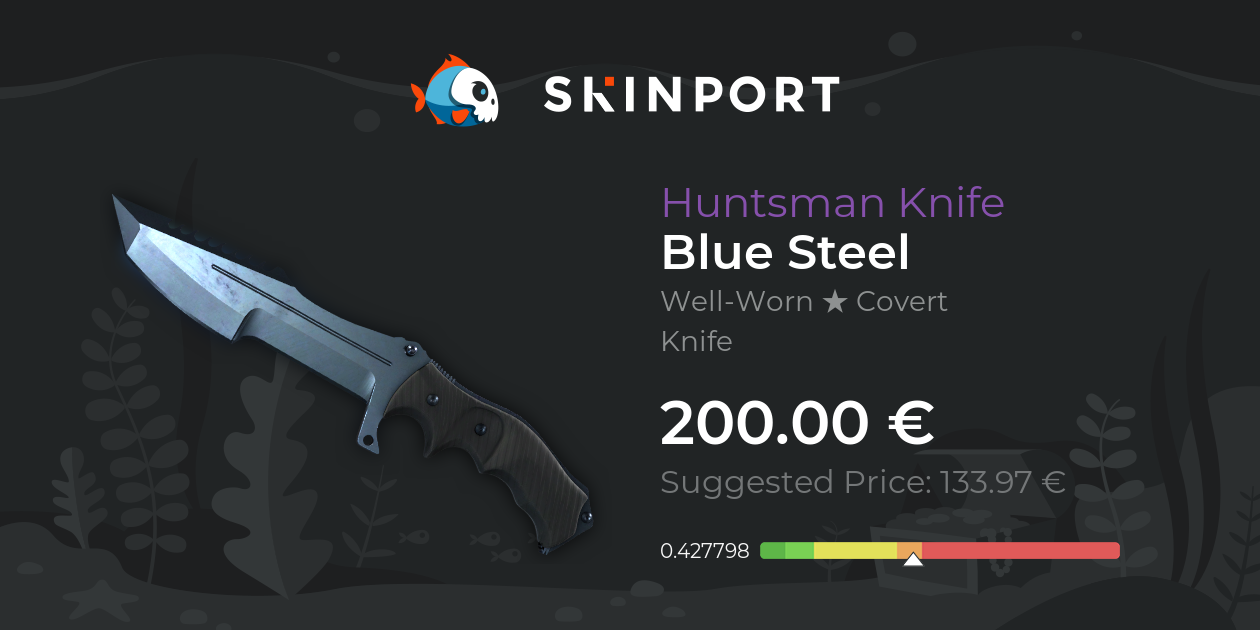 Huntsman Knife | Blue Steel (Well-Worn) - Counter-Strike 2 - Skinport