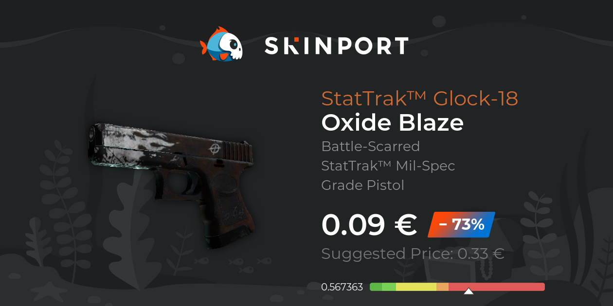 StatTrak™ Glock-18 | Oxide Blaze (Battle-Scarred) - Counter-Strike 2 ...