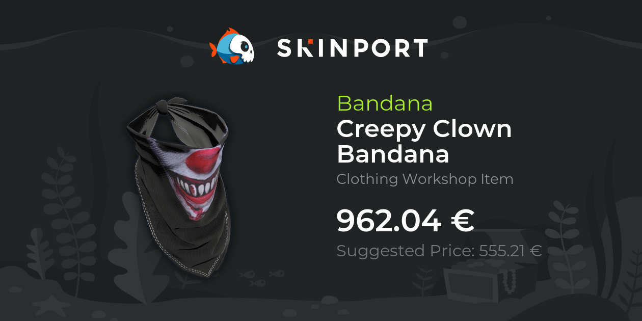 Creepy Clown Bandana - Rust - Skinport