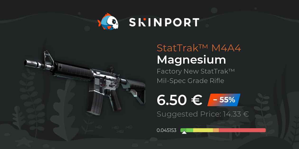 StatTrak™ M4A4 | Magnesium (Factory New) - CS:GO - Skinport