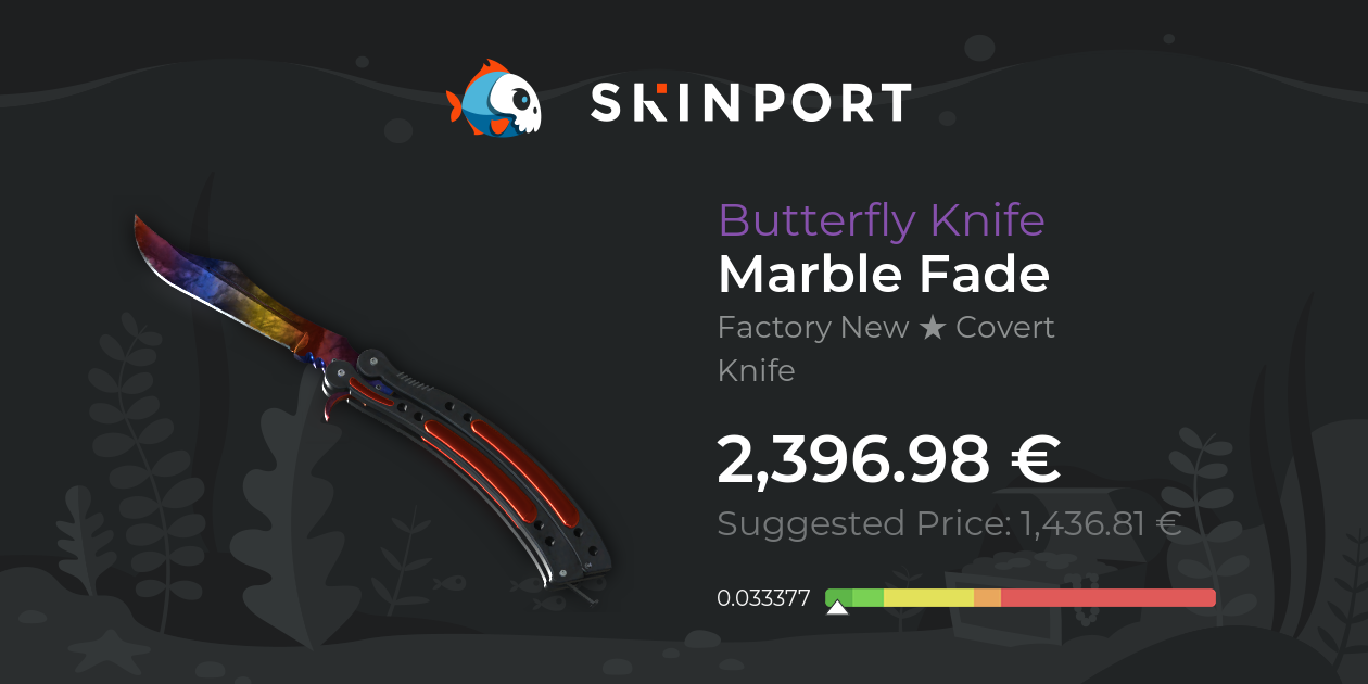 Butterfly Knife | Marble Fade (Factory New) - Counter-Strike 2 - Skinport