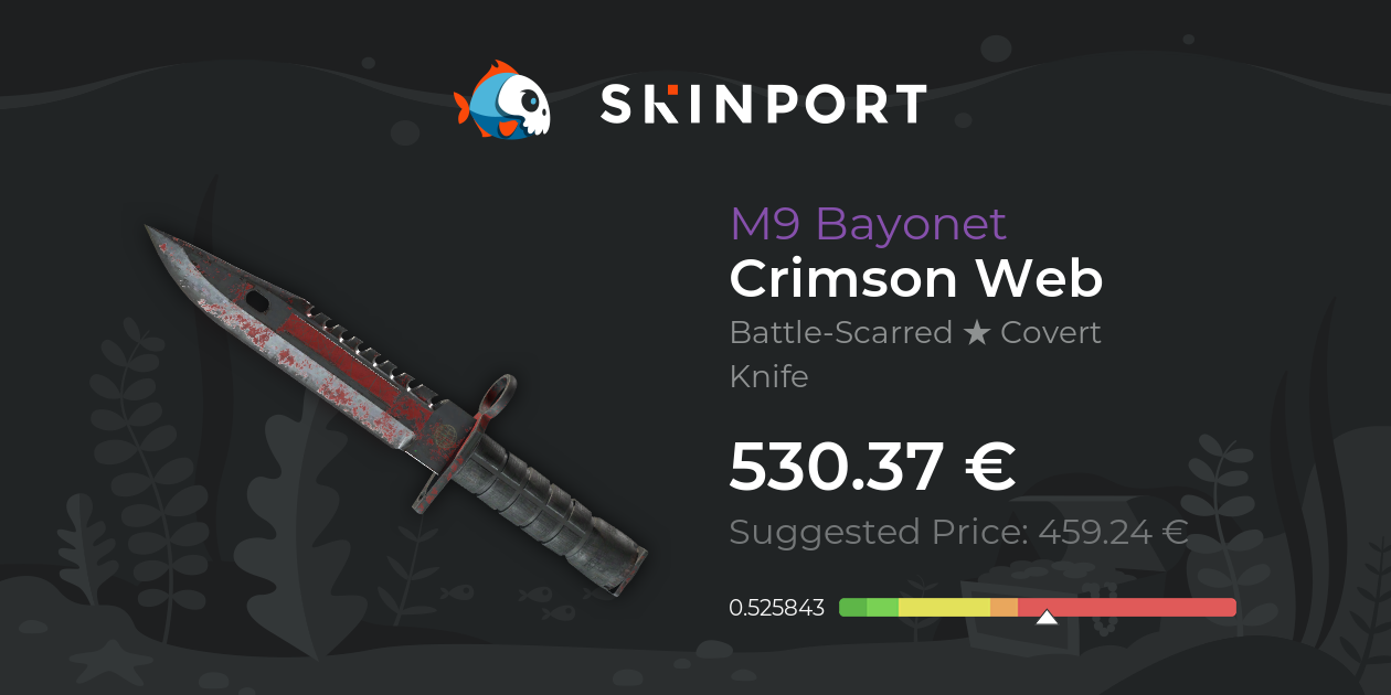M9 Bayonet | Crimson Web (Battle-Scarred) - Counter-Strike 2 - Skinport