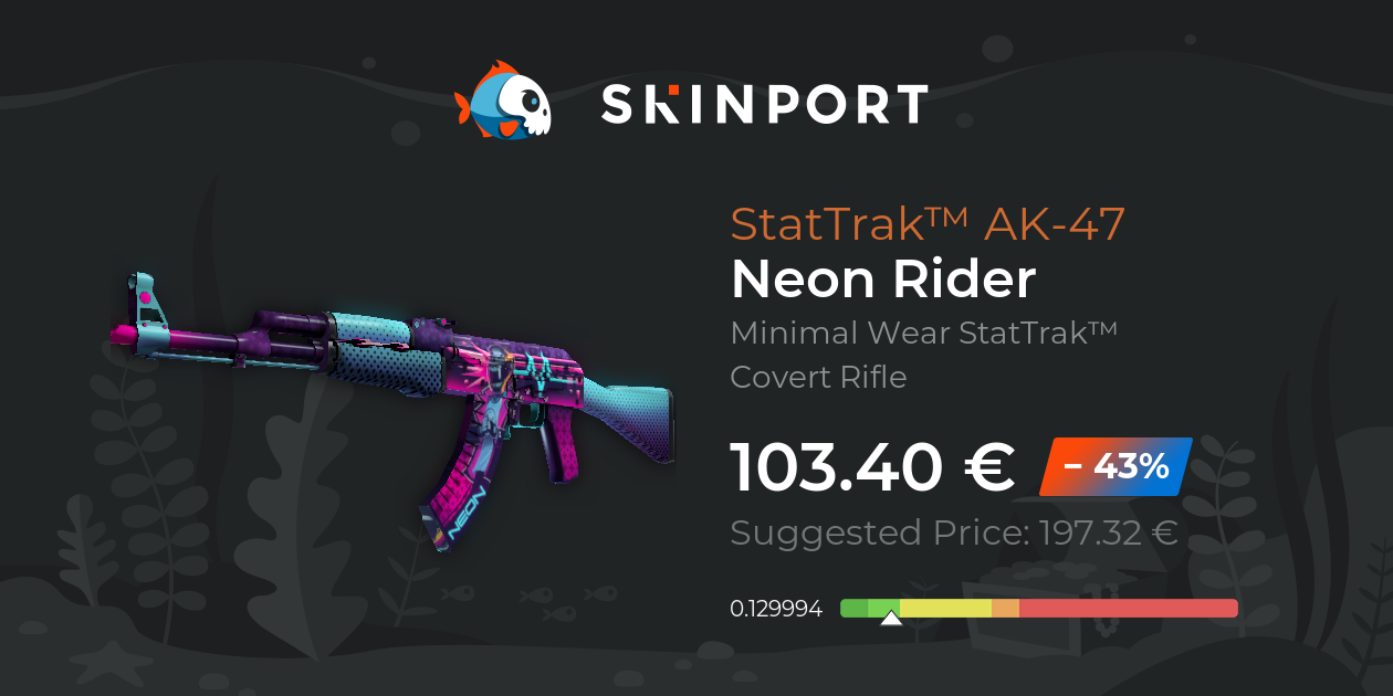 StatTrak™ AK-47 | Neon Rider (Minimal Wear) - CS2 - Skinport
