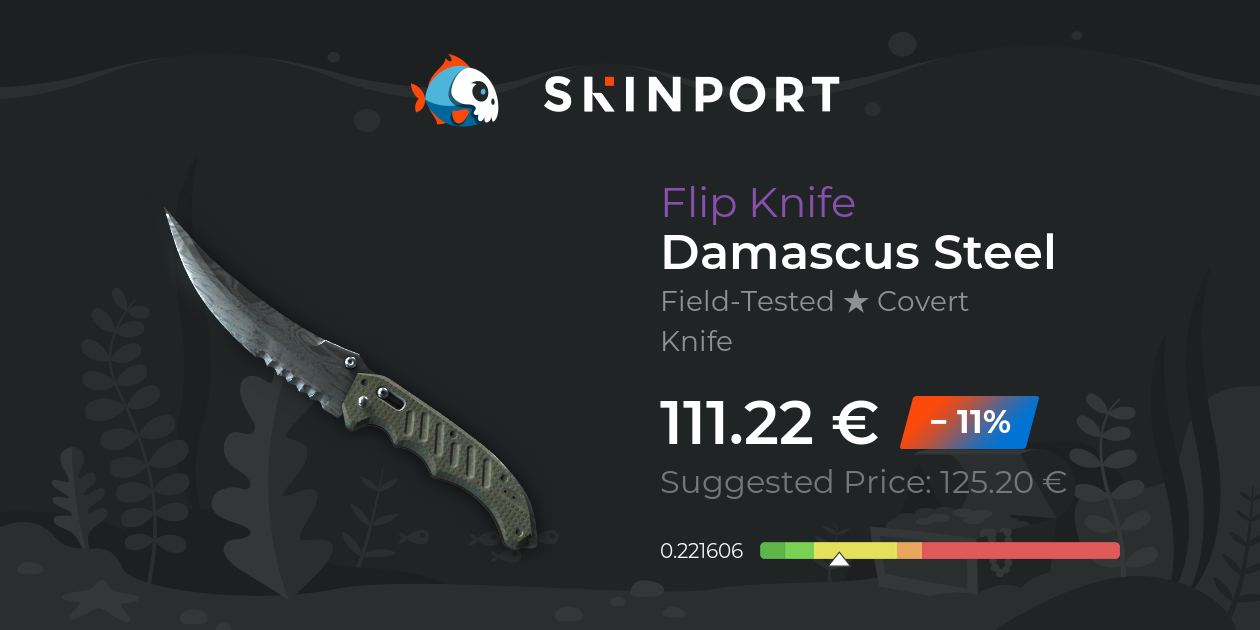 Flip Knife | Damascus Steel (Field-Tested) - Counter-Strike 2 - Skinport