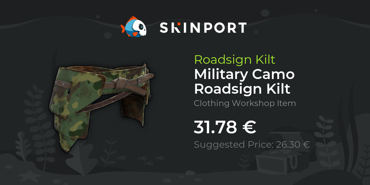 Military Camo Roadsign Kilt - Rust - Skinport