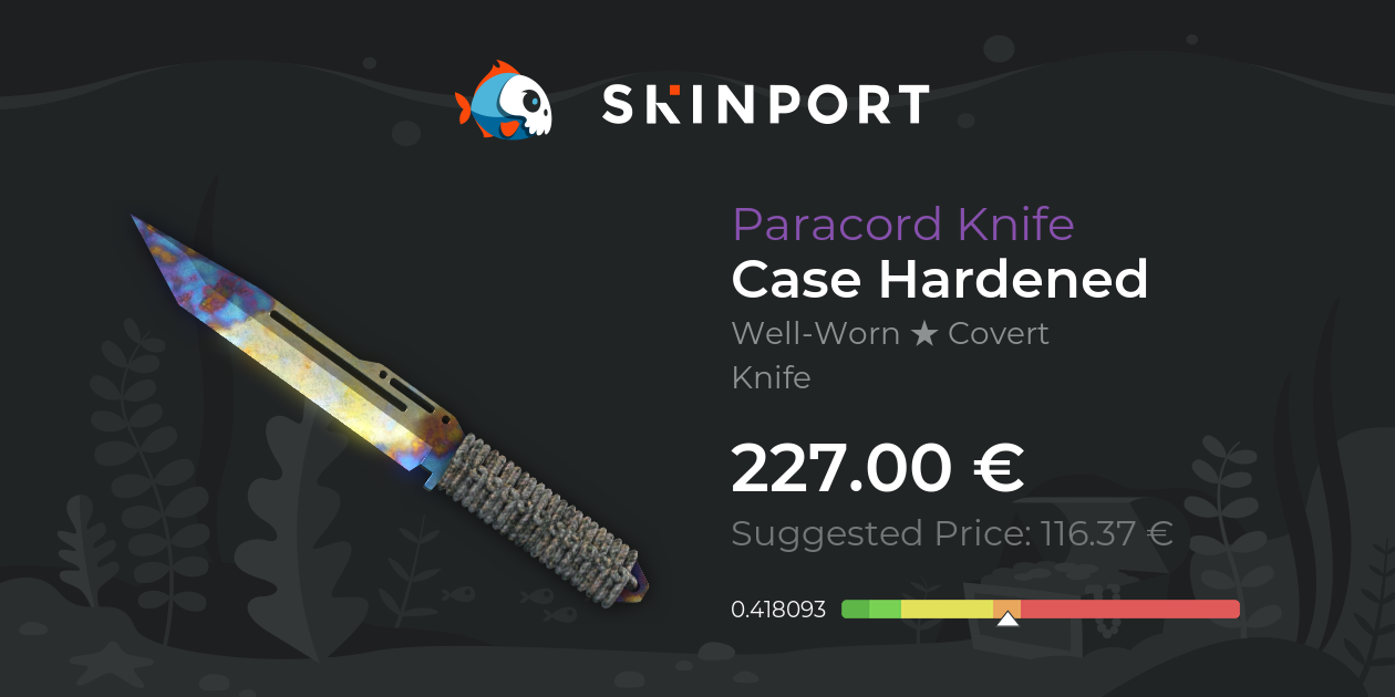 Paracord Knife | Case Hardened (Well-Worn) - Counter-Strike 2 - Skinport
