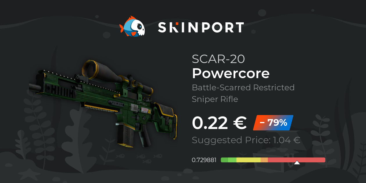 SCAR-20 | Powercore (Battle-Scarred) - Counter-Strike 2 - Skinport