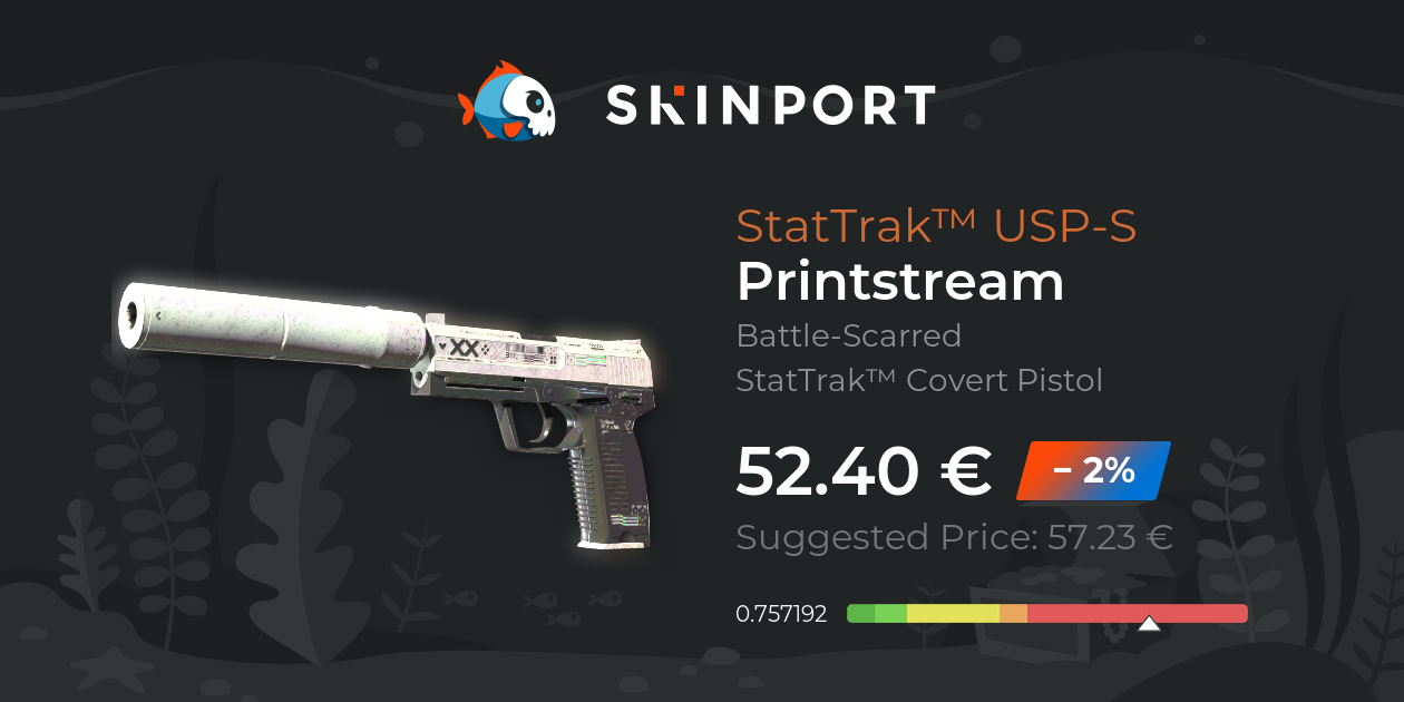 StatTrak™ USP-S | Printstream (Battle-Scarred) - Counter-Strike 2 ...
