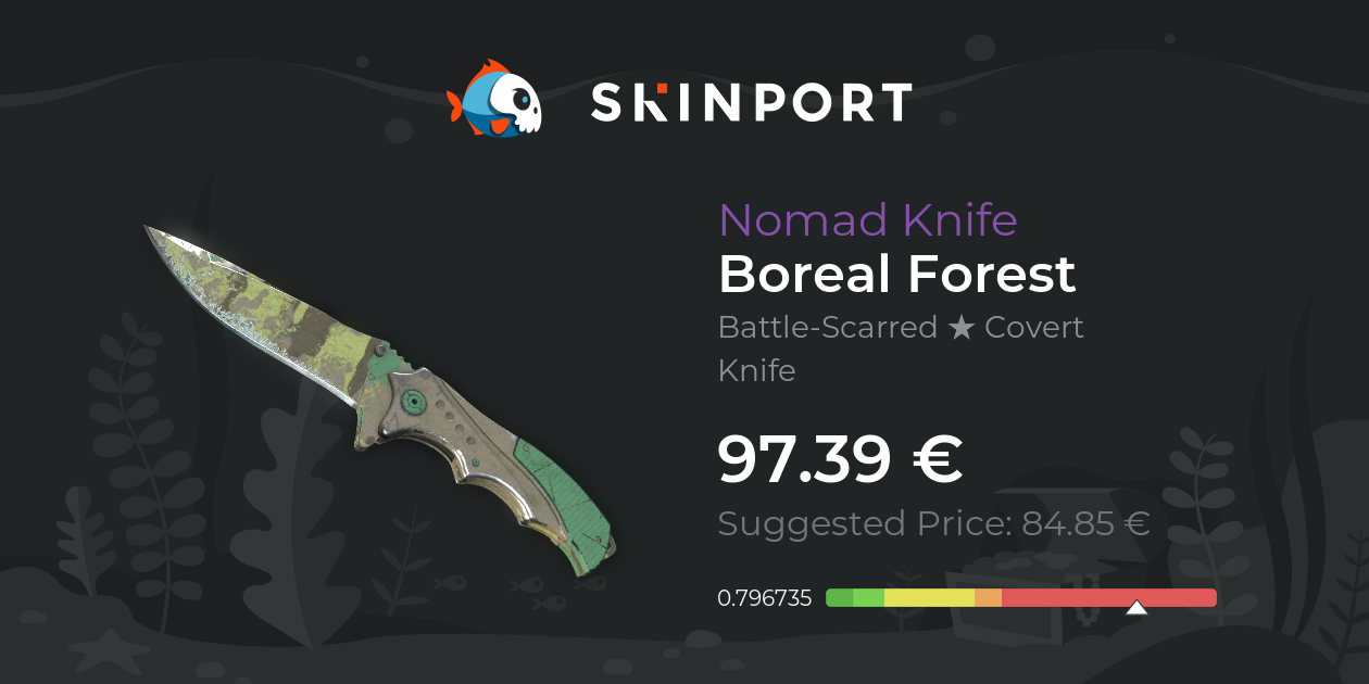 Nomad Knife | Boreal Forest (Battle-Scarred) - Counter-Strike 2 - Skinport