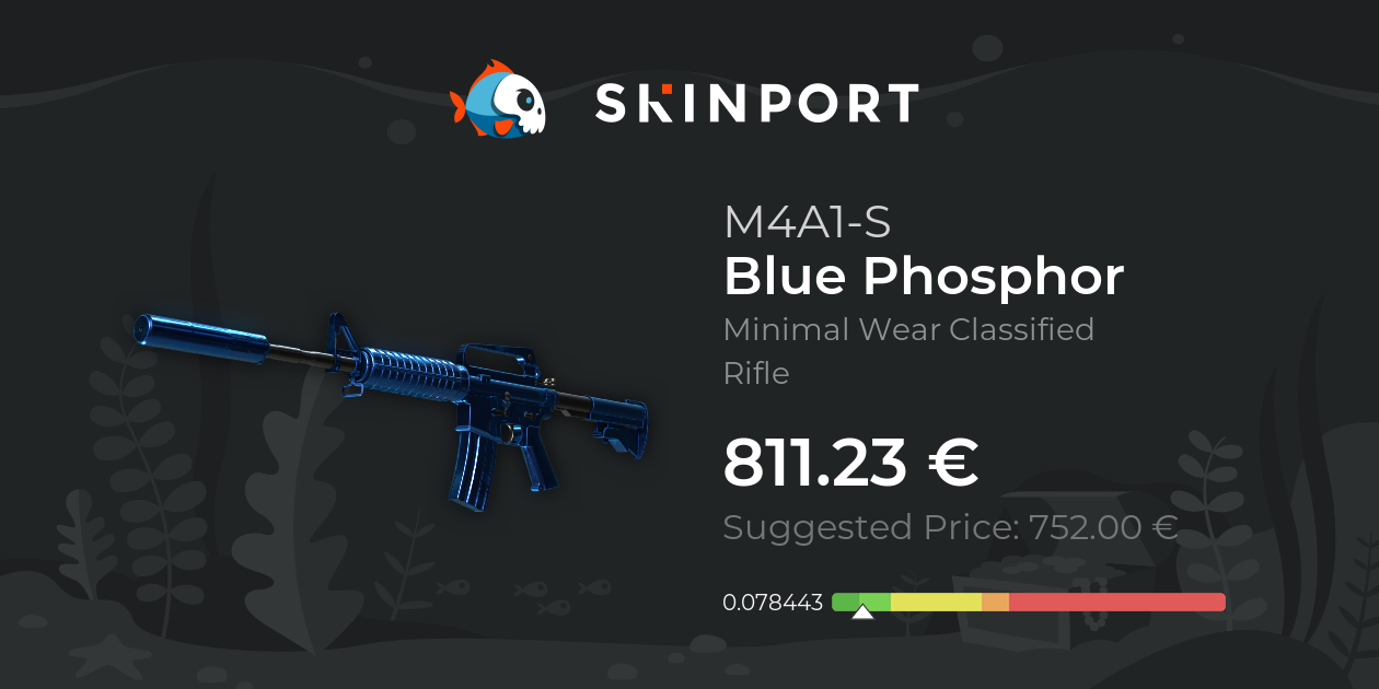 M4A1-S | Blue Phosphor (Minimal Wear) - Counter-Strike 2 - Skinport