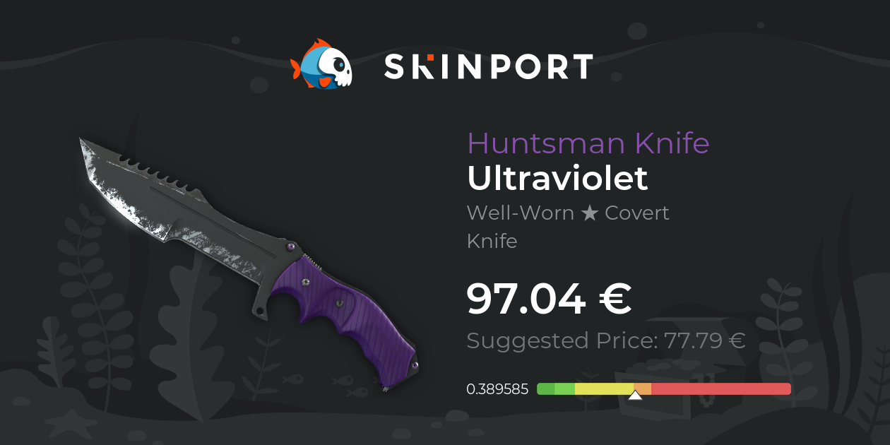 Huntsman Knife | Ultraviolet (Well-Worn) - Counter-Strike 2 - Skinport