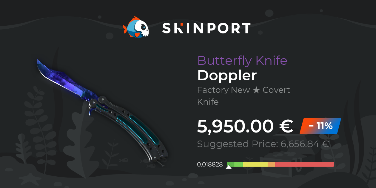 Butterfly Knife | Doppler (Factory New) - Counter-Strike 2 - Skinport
