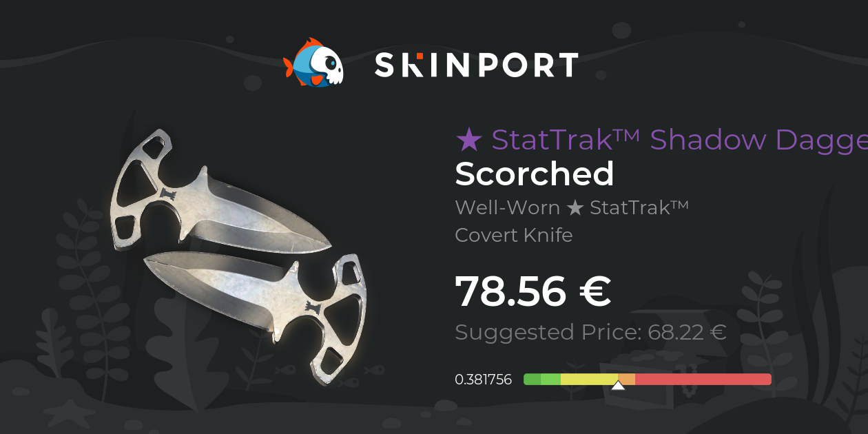 StatTrak™ Shadow Daggers | Scorched (Well-Worn) - Counter-Strike 2 ...