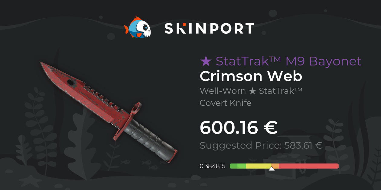 StatTrak™ M9 Bayonet | Crimson Web (Well-Worn) - Counter-Strike 2 ...