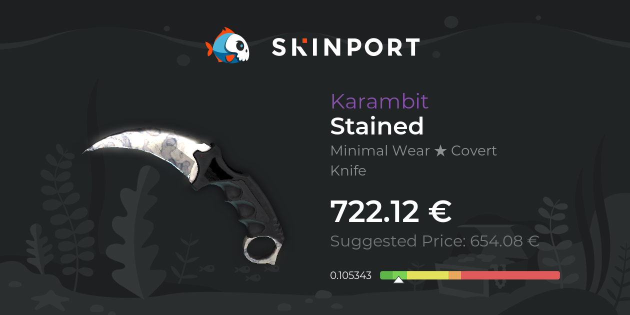 Karambit | Stained (Minimal Wear) - CS2 - Skinport