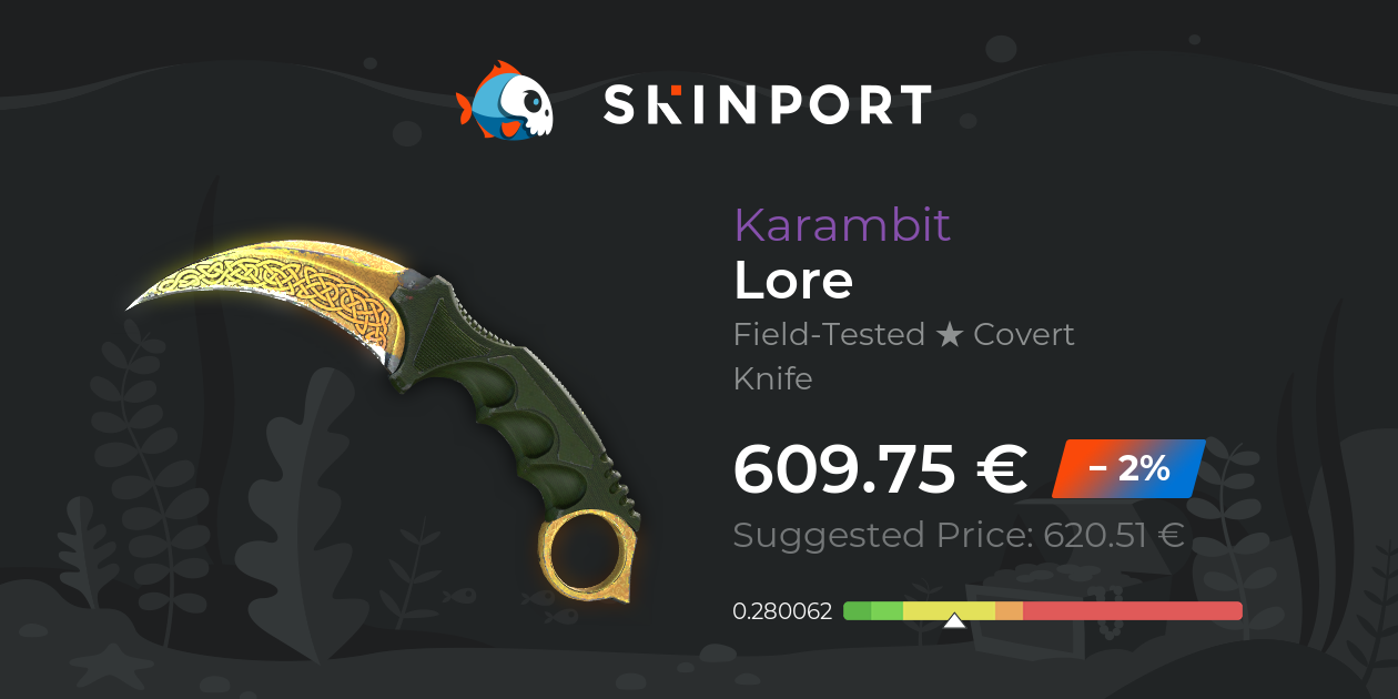 Karambit | Lore (Field-Tested) - Counter-Strike 2 - Skinport