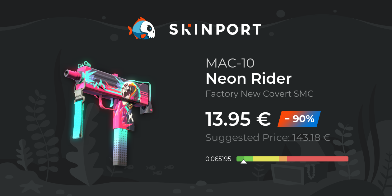 MAC-10 | Neon Rider (Factory New) - Counter-Strike 2 - Skinport