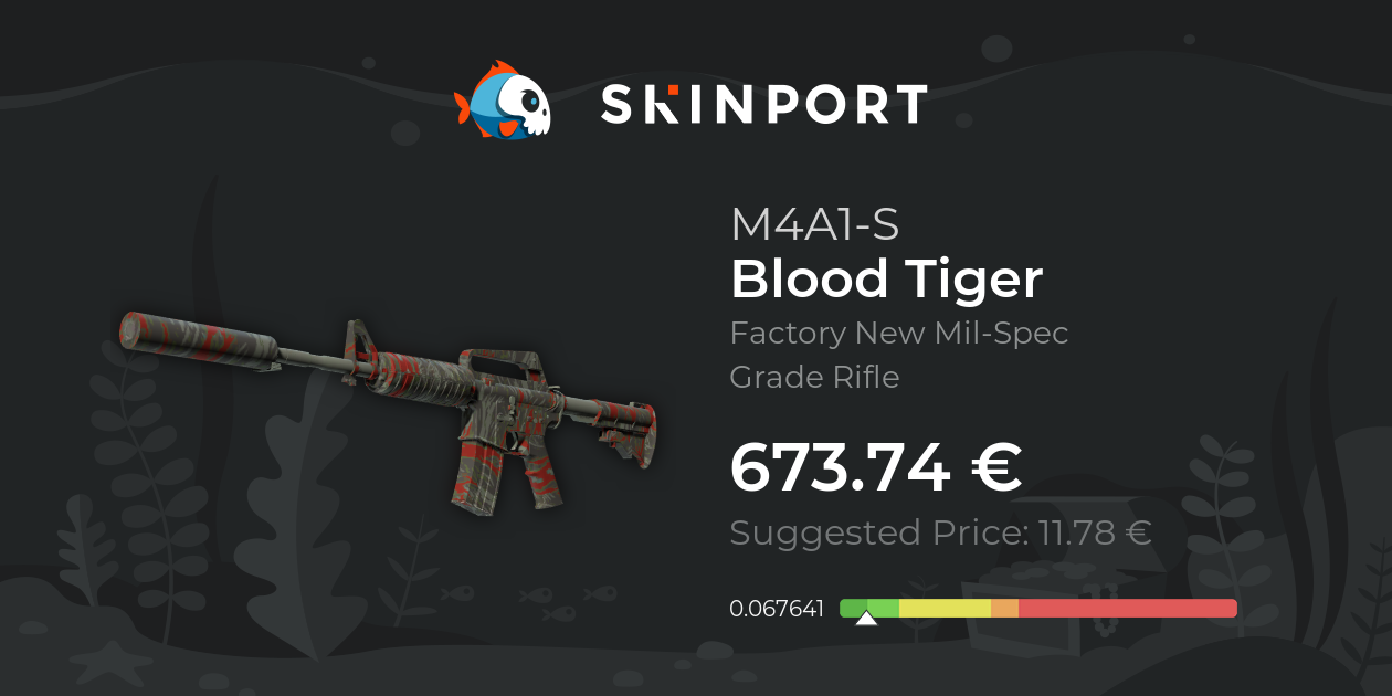 M4A1-S | Blood Tiger (Factory New) - Counter-Strike 2 - Skinport