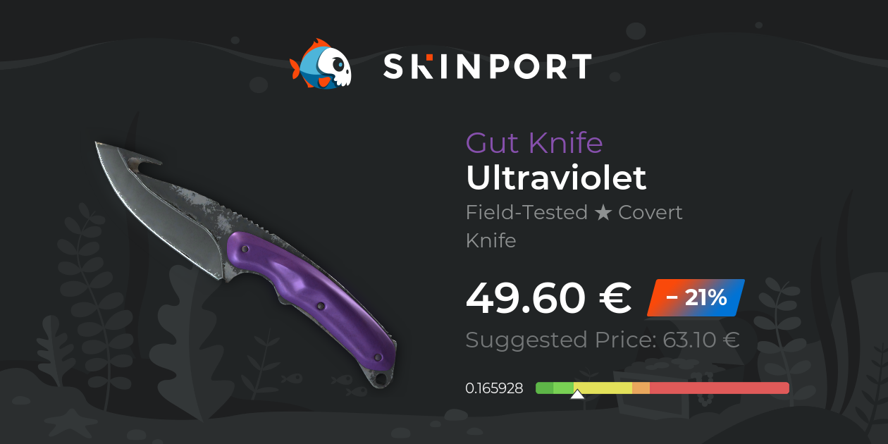 Gut Knife | Ultraviolet (Field-Tested) - Counter-Strike 2 - Skinport