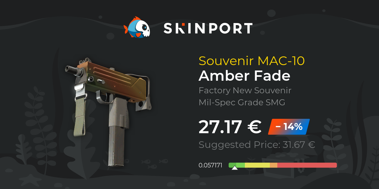 Souvenir MAC-10 | Amber Fade (Factory New) - Counter-Strike 2 - Skinport