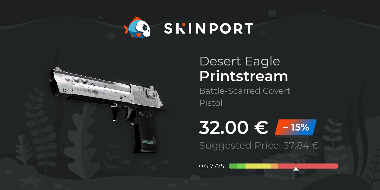Desert Eagle | Printstream (Battle-Scarred) - CS:GO - Skinport