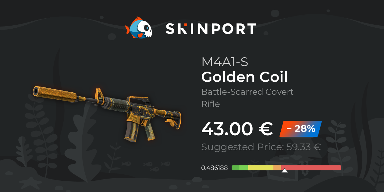 M4A1-S | Golden Coil (Battle-Scarred) - Counter-Strike 2 - Skinport