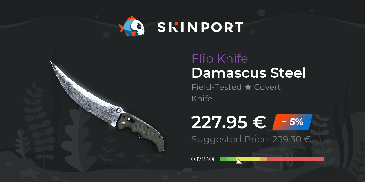 Flip Knife | Damascus Steel (Field-Tested) - CS2 - Skinport