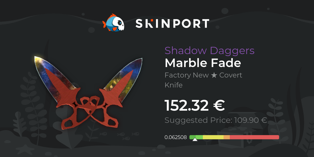 Shadow Daggers | Marble Fade (Factory New) - Counter-Strike 2 - Skinport